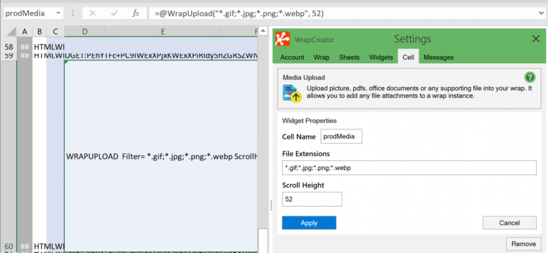 Help: The Media Upload widget - WrapCreator
