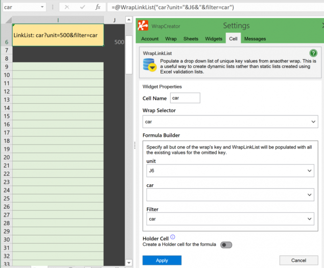 Help: The WrapLinkList widget - WrapCreator