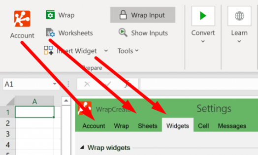 Help: The ribbon menu in Excel - WrapCreator