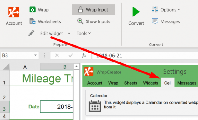 Help: The task pane - WrapCreator