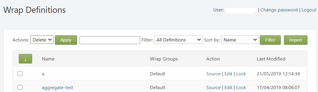 Help: Wrap administration - WrapCreator