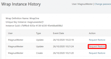 Help: Wrap administration - WrapCreator