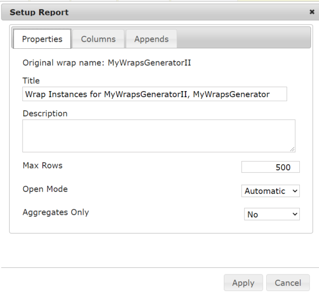 Help: MyWraps report setup - WrapCreator