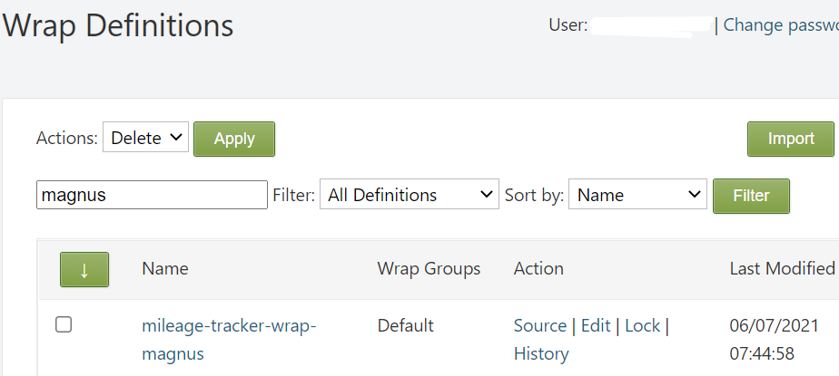 Help: Wrap administration - WrapCreator